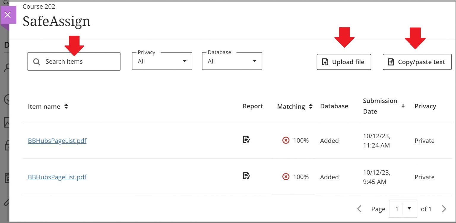Using SafeAssign – Faculty Blackboard