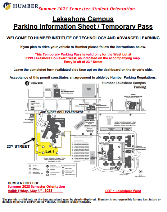 Parking Information | Orientation