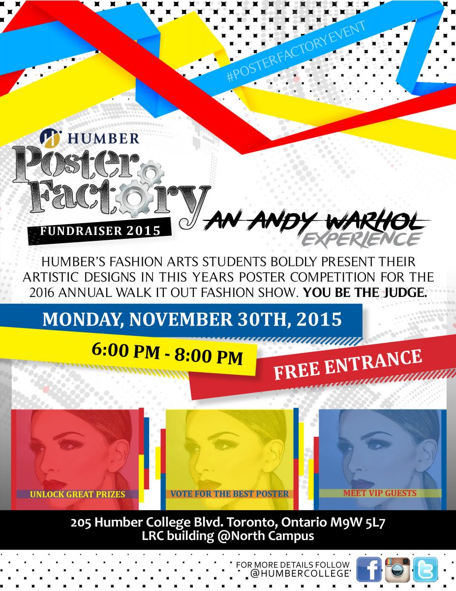 Poster Factory Fundraiser 2015 - An Andy Warhol Experience | Humber ...