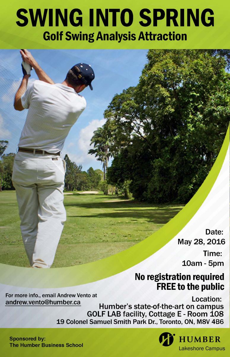 Swing into Spring - Golf Analysis Attraction | Humber Communiqué
