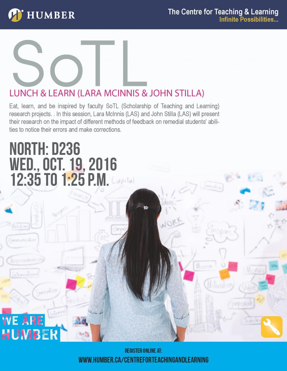 SoTL Lunch & Learn - Lara McInnis & John Stilla | Humber Communiqué