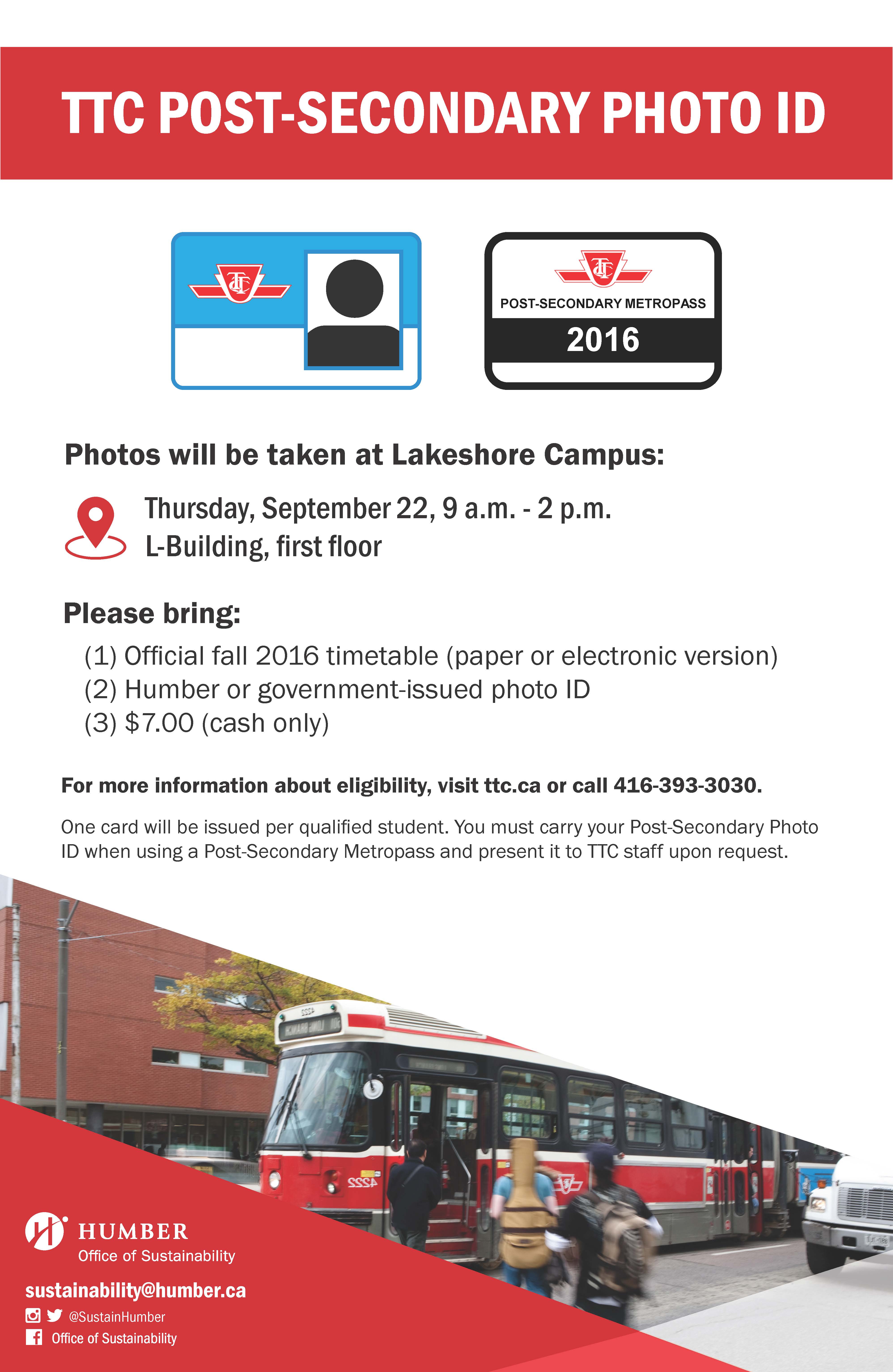TTC Post Secondary Photo ID Day | Humber Today